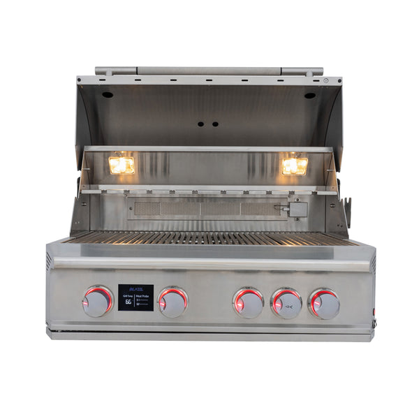 Blaze 32" 4 Burner LTE Grill with Infrared Rear Burner & Built-In Light ...