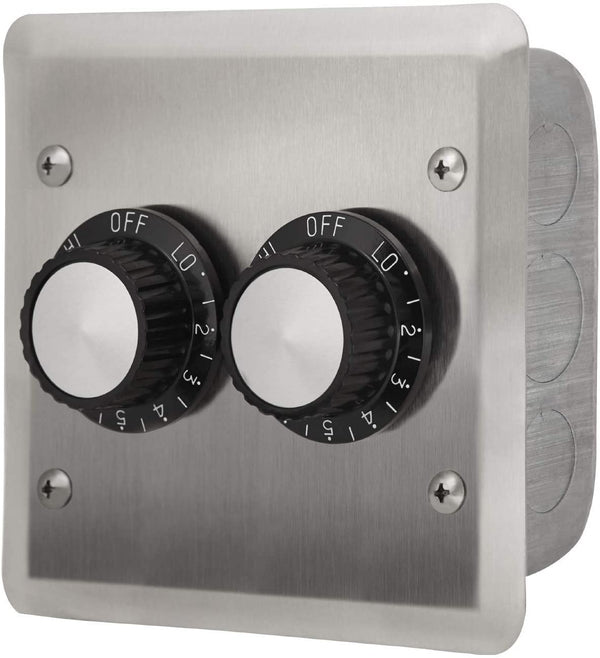 Infratech 240V Double Input Regulator Stainless Steel Wall Plate And D ...