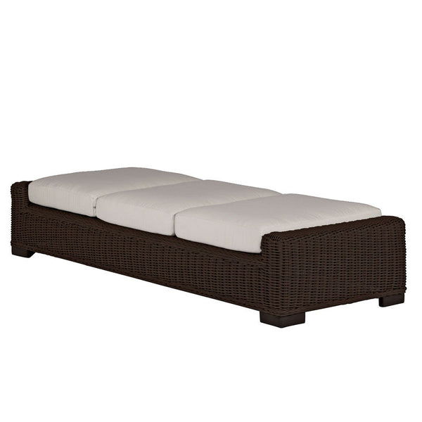 Rustic Wicker Chaise Lounge Black Walnut - Watson Brothers Patio and Hearth